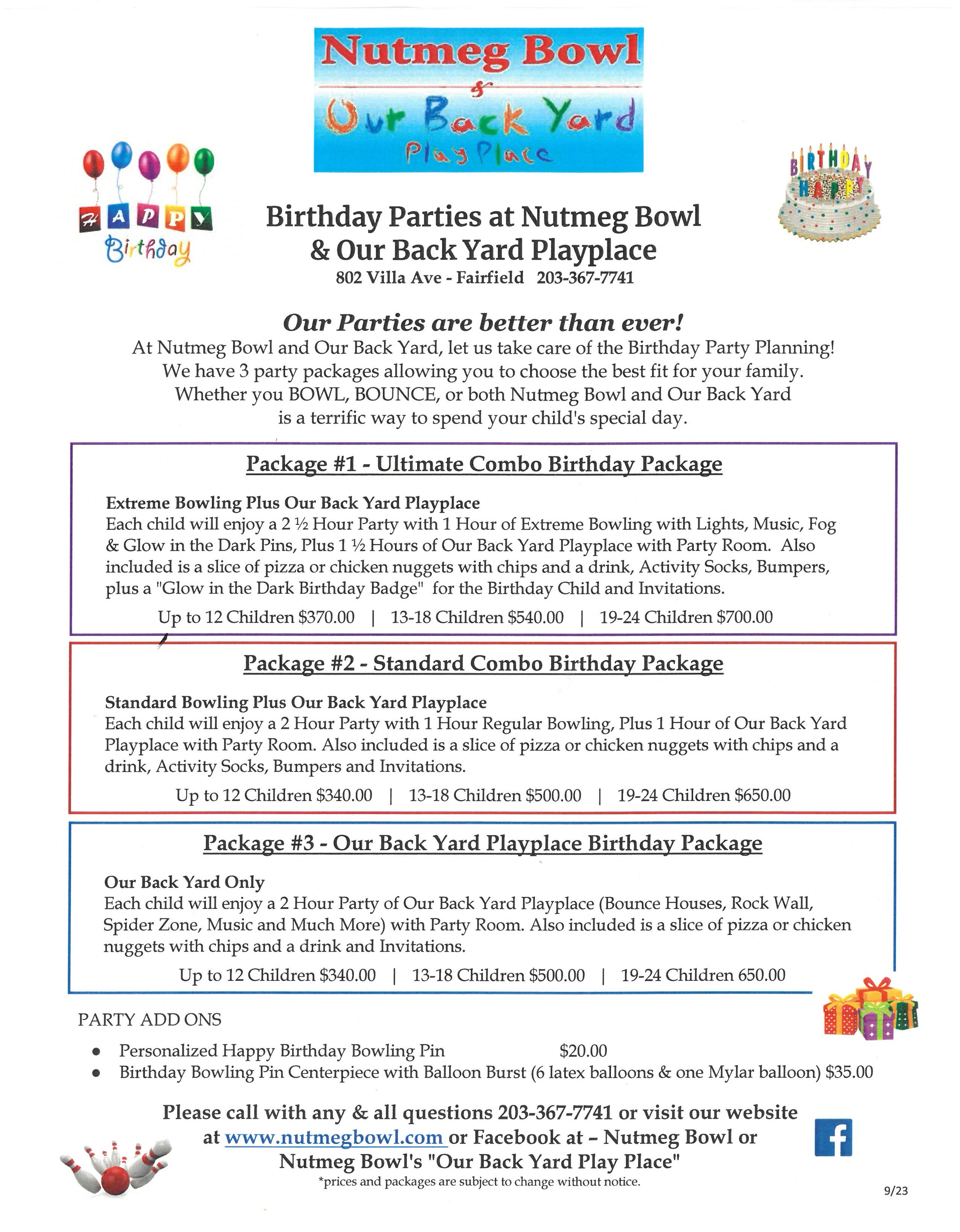 Nutmeg Bowling Center > PARTIES > CHILDERN'S BIRTHDAY PARTIES